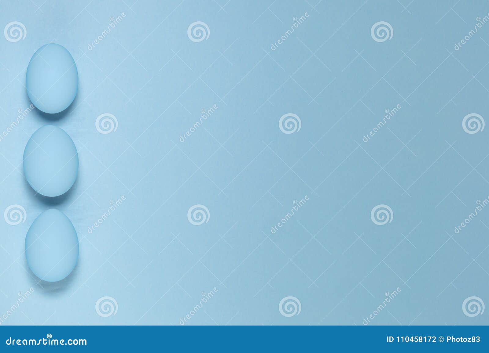 Blue Eggs on Blue Background Stock Photo - Image of color, idea: 110458172