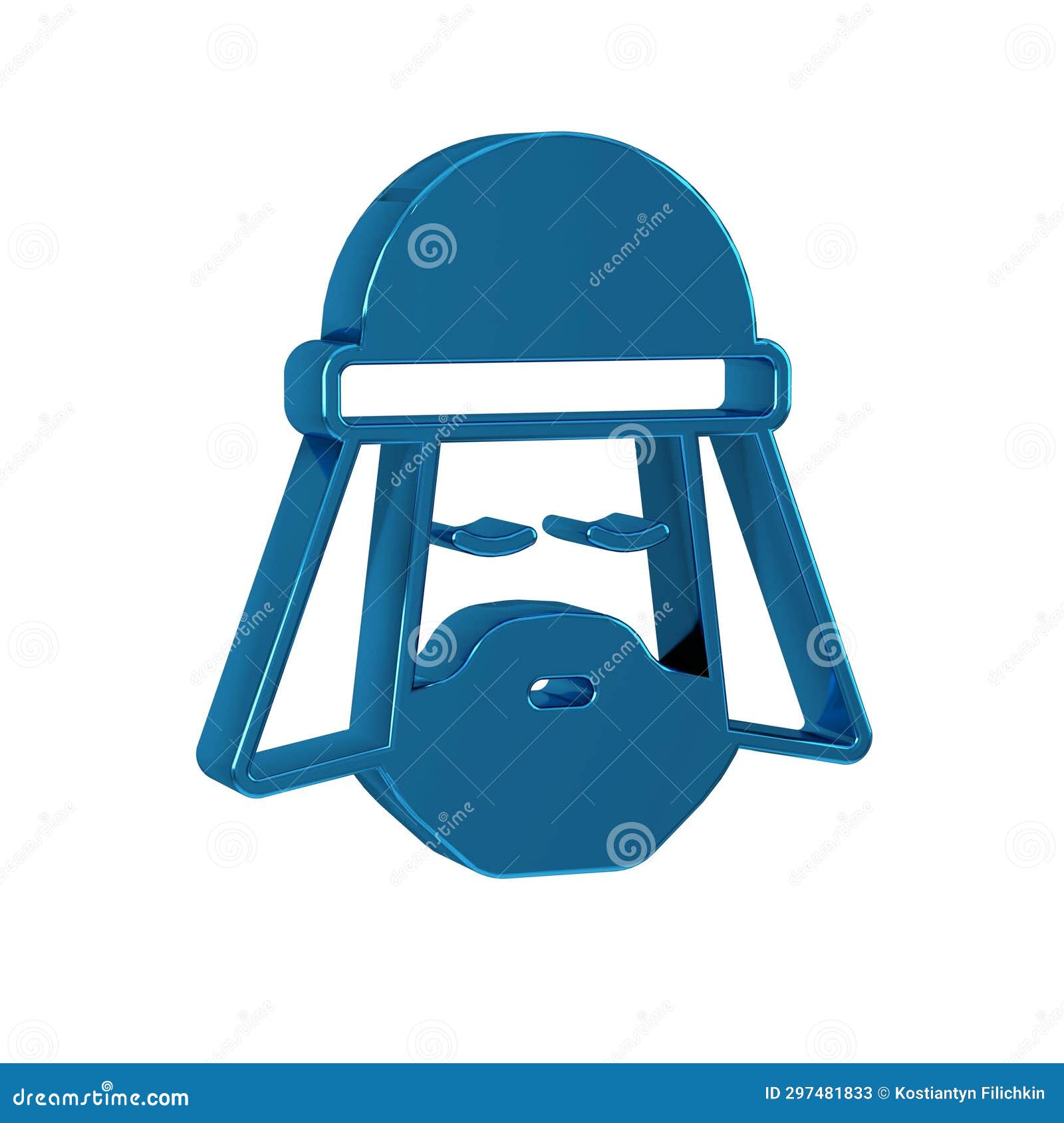 Blue Egyptian Scarab Icon Isolated On Transparent Background. Winged ...