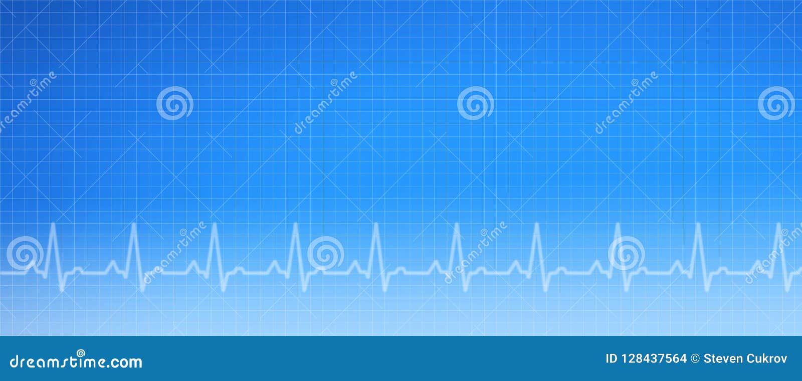Blue EKG Medical Graph Background Stock Illustration - Illustration of ...