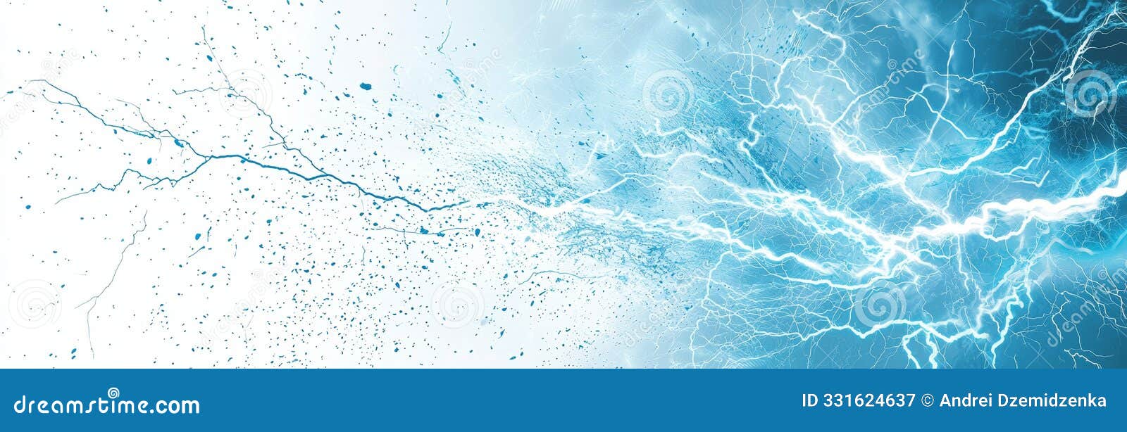 A Blue Electric Current is Isolated on a Transparent Background. Stock ...