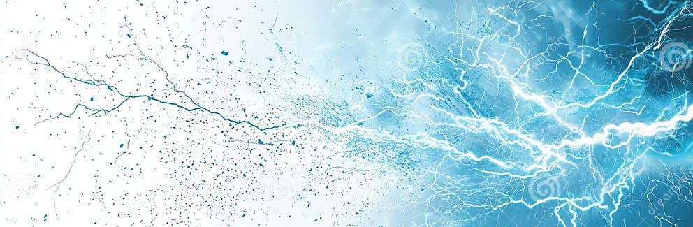 A Blue Electric Current is Isolated on a Transparent Background. Stock ...