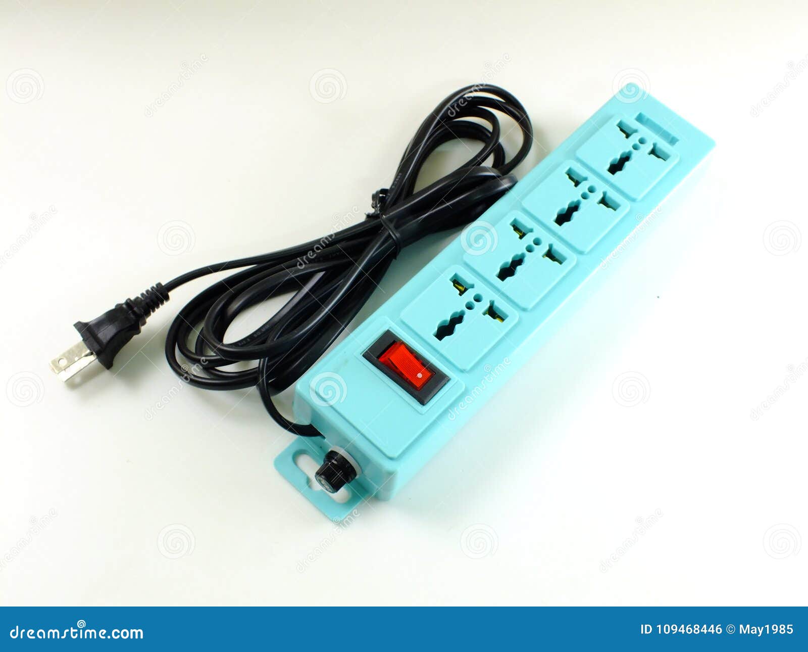 Electric Extension Strip Isolated on White Background Stock Photo ...