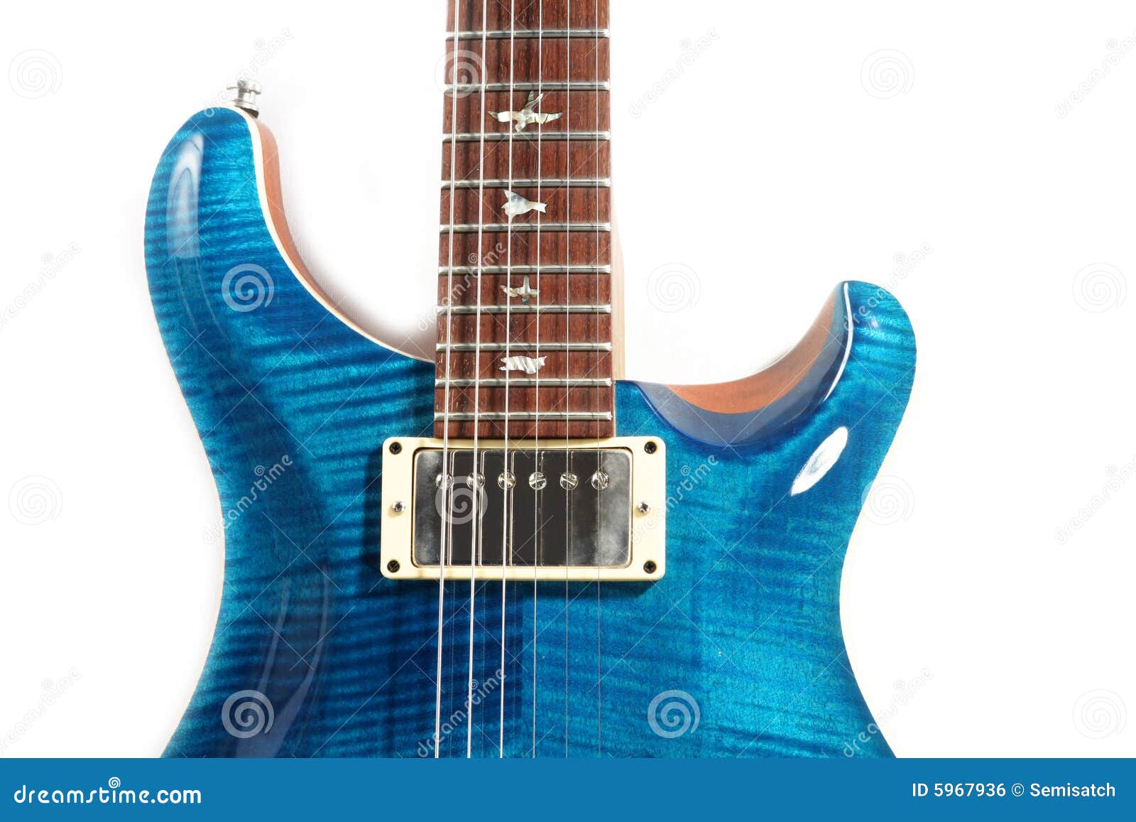 Blue electric guitar stock photo. Image of guitarplayer - 5967936