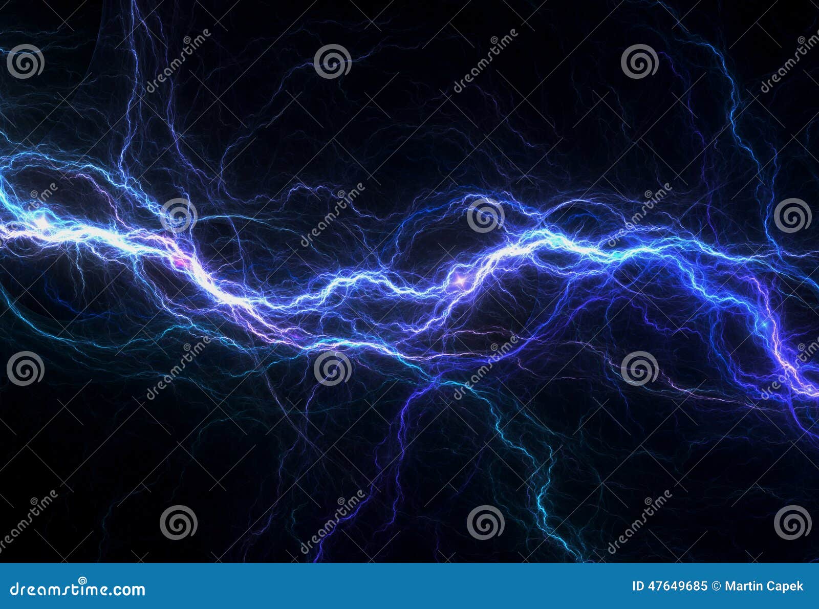 Blue electric lighting stock illustration. Illustration of line - 47649685