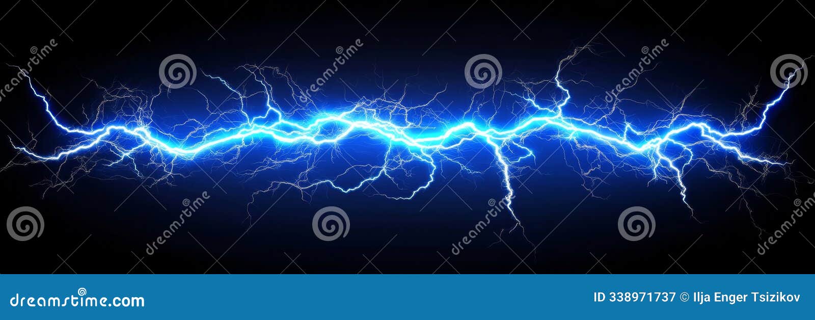 Blue Electrification Abstract Deep Blue Background With Glowing ...