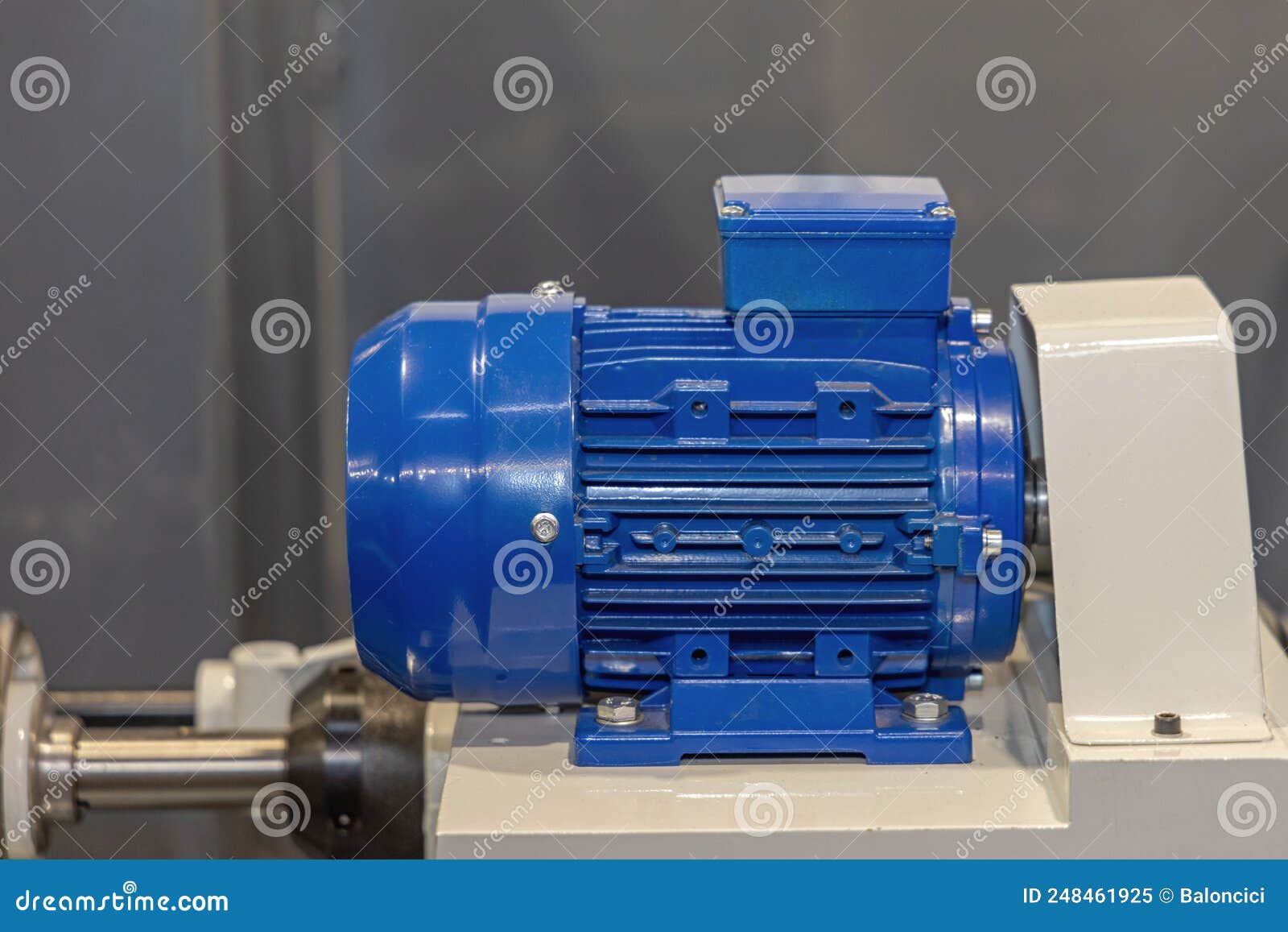 Blue Electric Motor stock image. Image of production - 248461925
