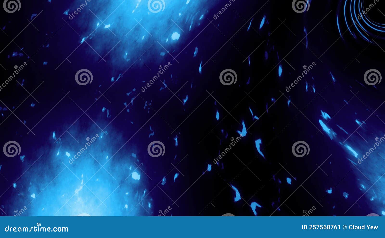 Blue Electric Particle Animation in Dark Background Stock Video - Video ...
