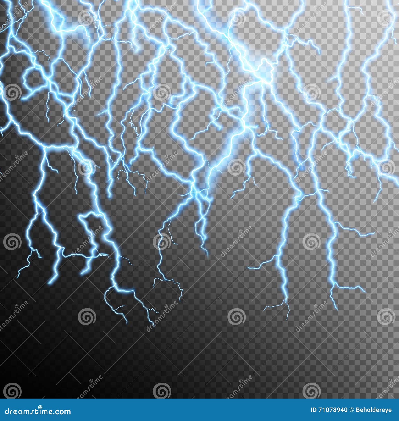 Blue Electric Power Flash. EPS 10 Stock Vector - Illustration of bright ...