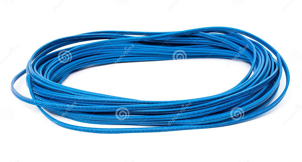 Blue electric wire stock image. Image of copper, date - 32926765