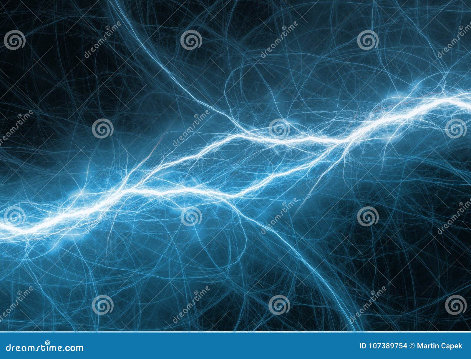 Blue Electrical Background, Stock Illustration - Illustration of power ...