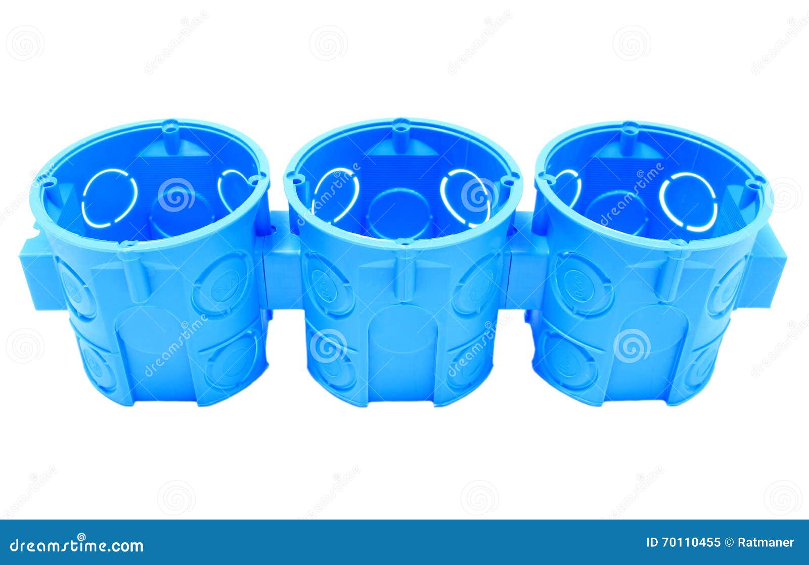 Blue Electrical Boxes on White Background Stock Image - Image of white ...