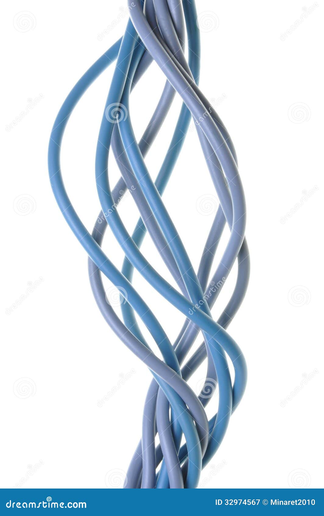 Blue electrical cables stock image. Image of black, business - 32974567