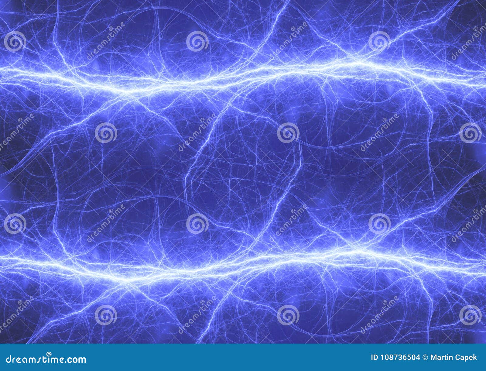 Blue Electrical Lightning Background Stock Illustration - Illustration ...