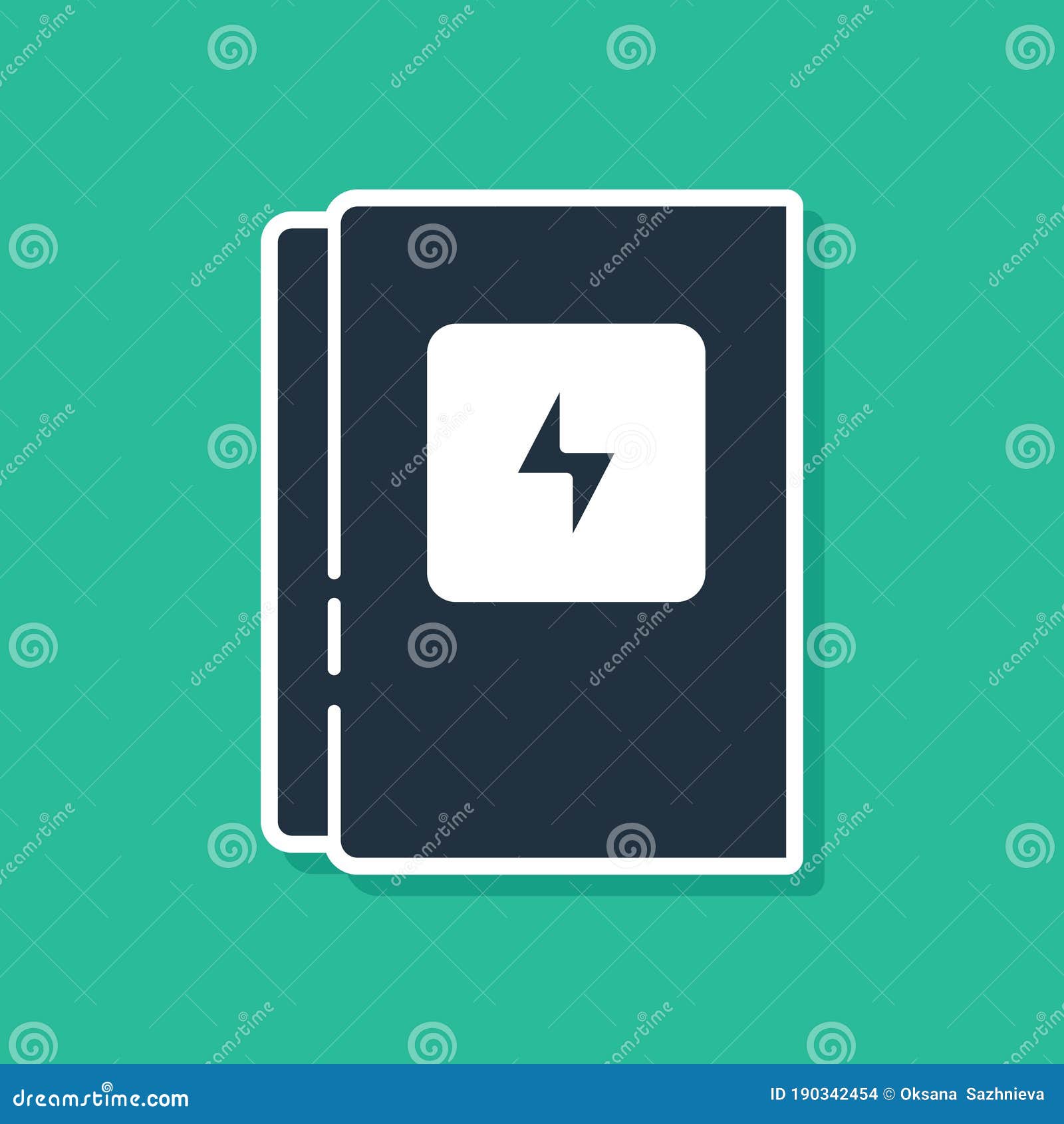 Blue Electrical Panel Icon Isolated on Green Background. Vector Stock ...