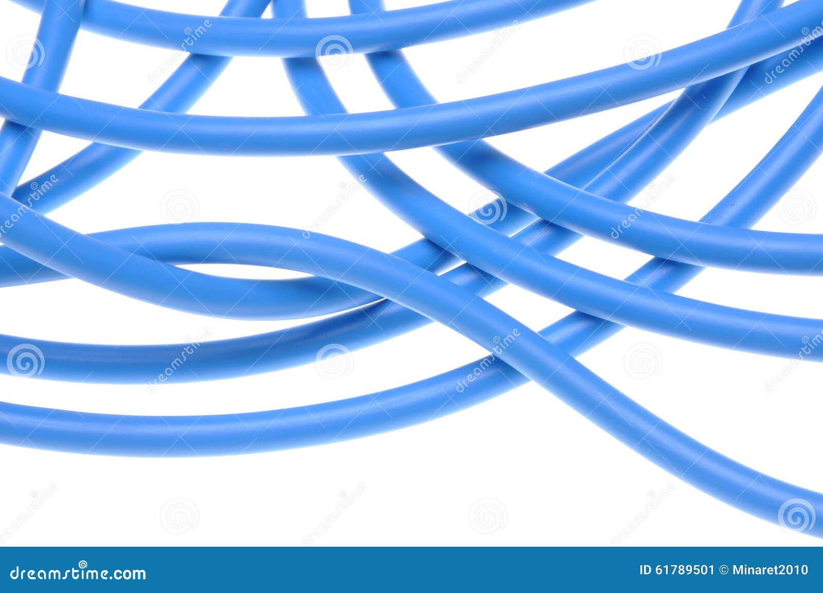 Blue Electrical Power Cable Stock Image - Image of blue, line: 61789501
