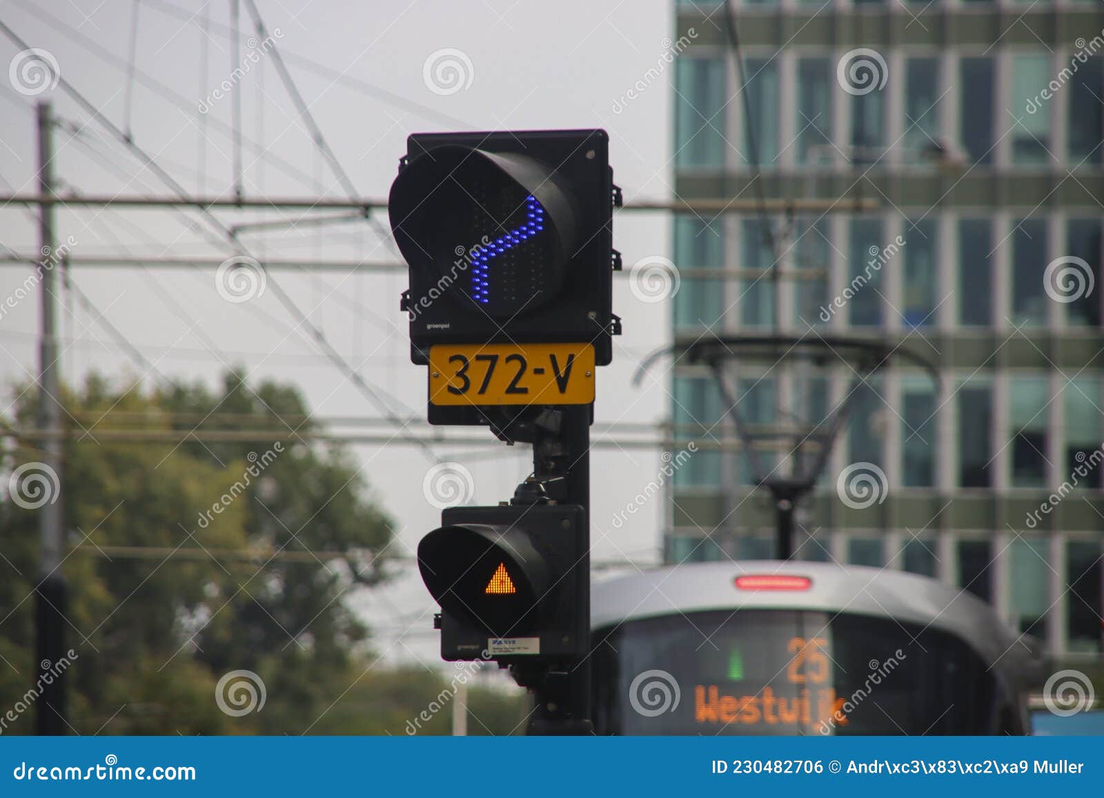 Blue Electrical Sign for the Position of the Rail Switch Editorial ...