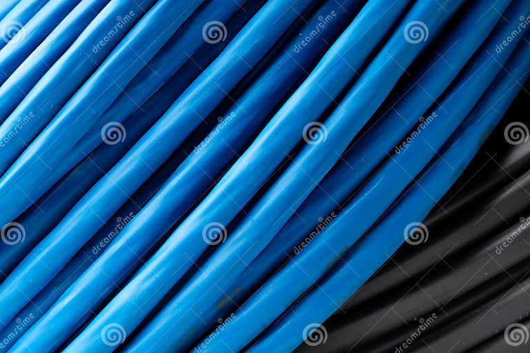 Blue Electrical Wire Spool Isolated on White Background Stock Image ...