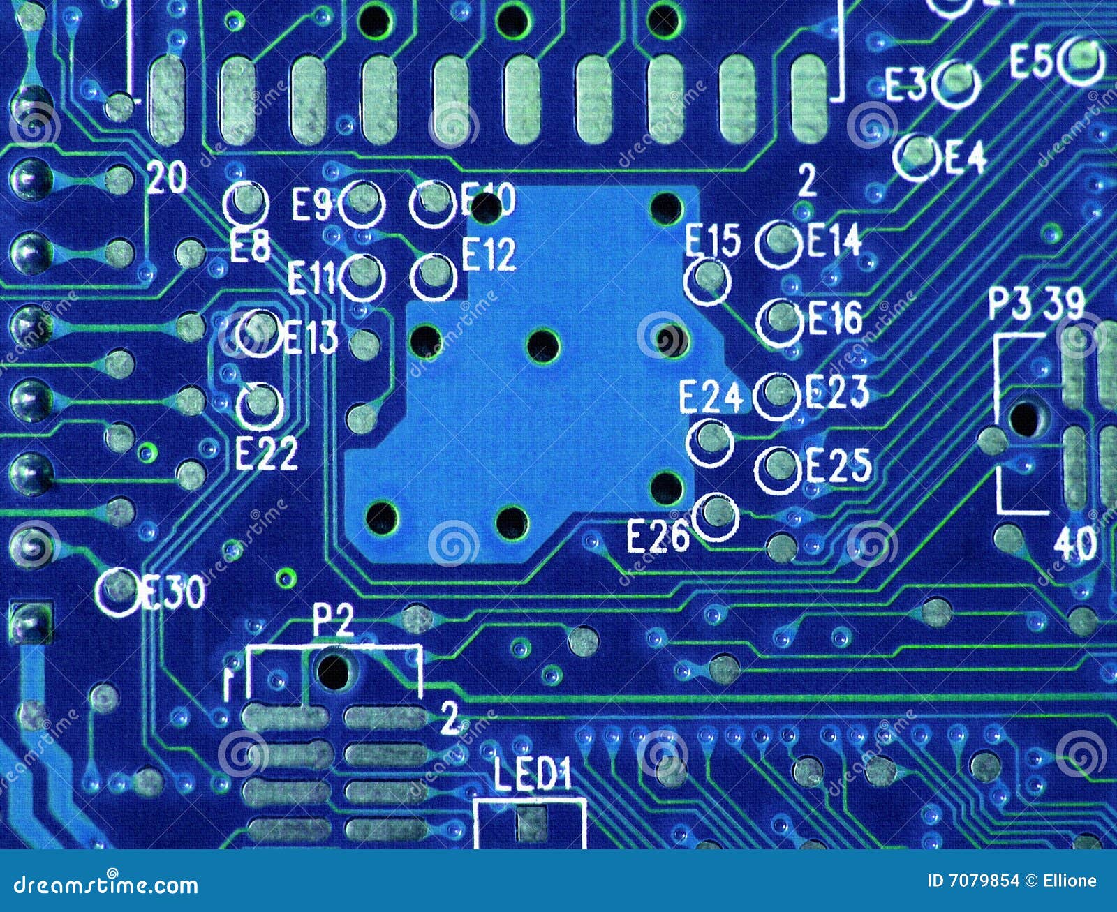 Blue Electronic Circuit Board Royalty-Free Stock Photography ...