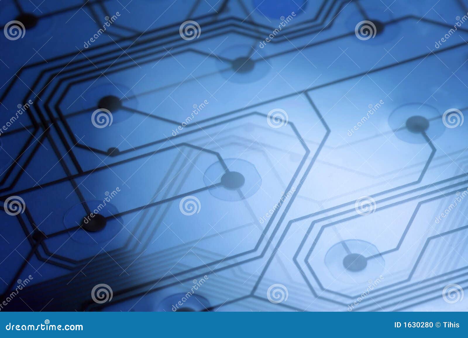 Blue Electronic Circuit Board - 3 Stock Photo - Image of equipment ...