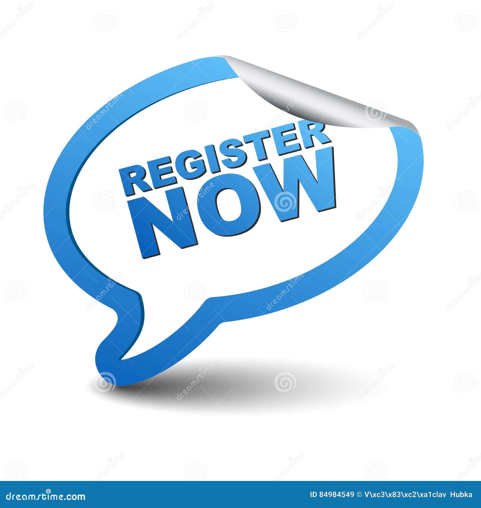 Blue Element Bubble Register Now Stock Illustration - Illustration of ...