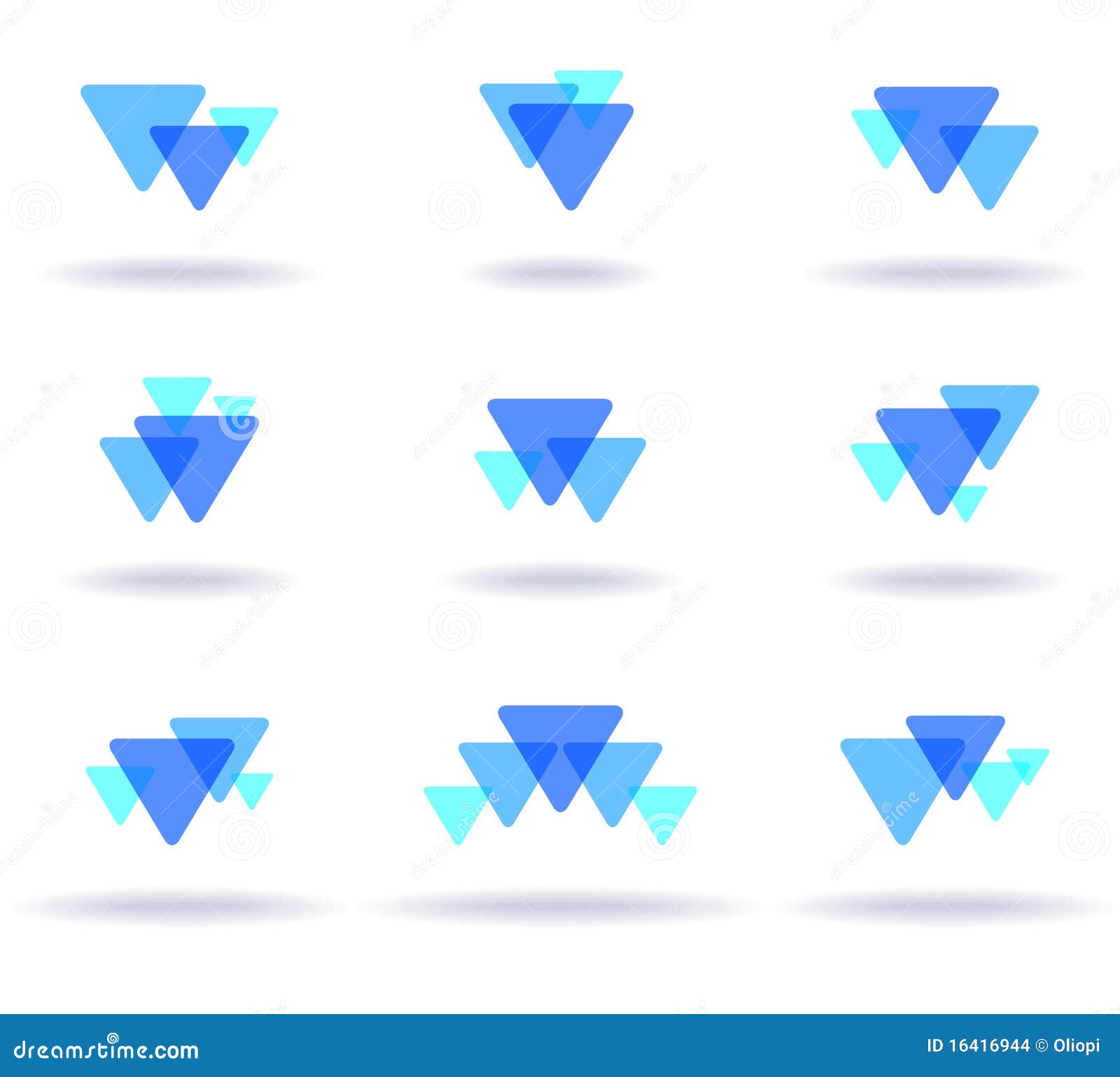Blue elements stock illustration. Illustration of geometric - 16416944