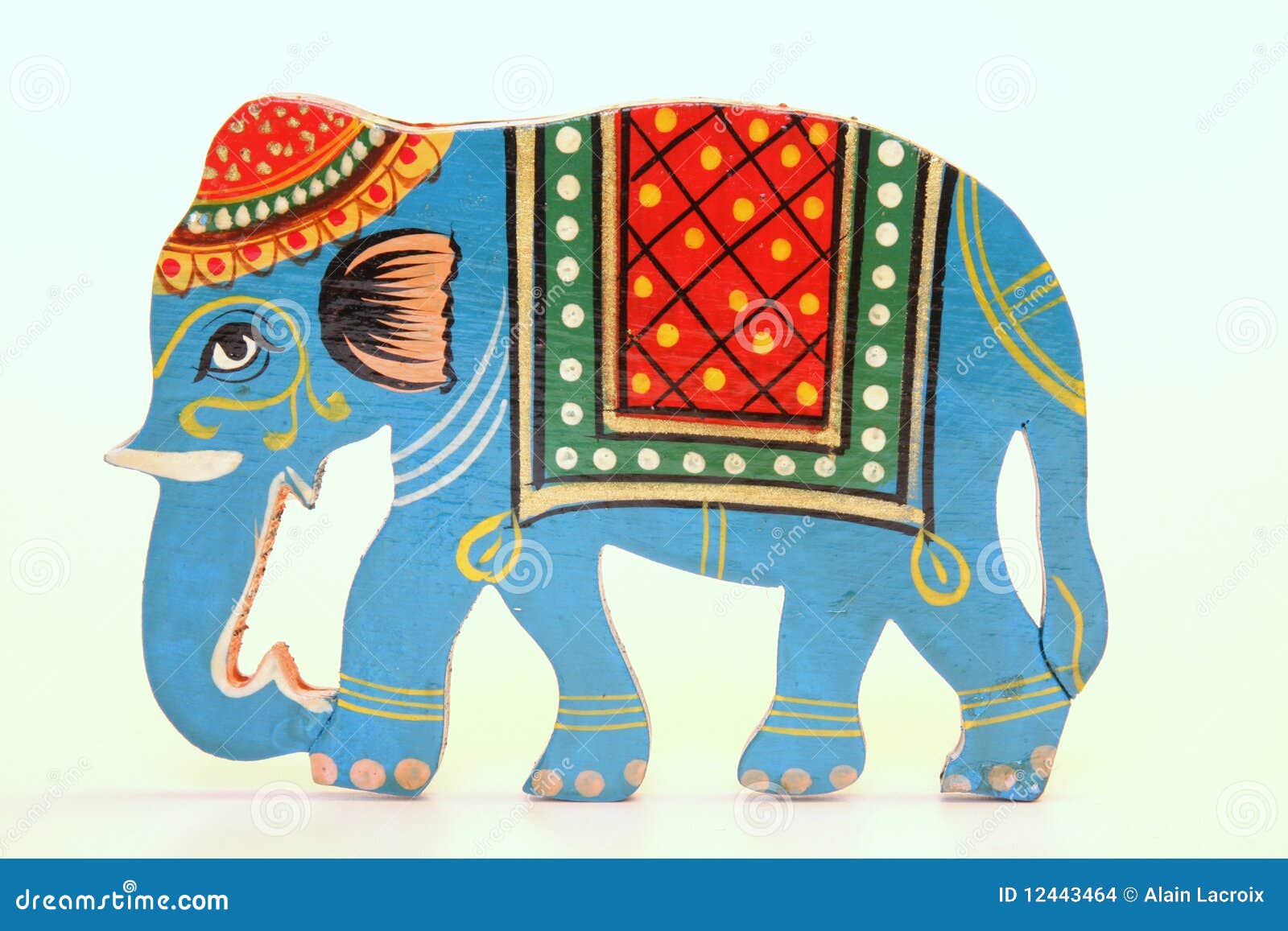 Blue elephant stock photo. Image of craft, animal, isolated - 12443464