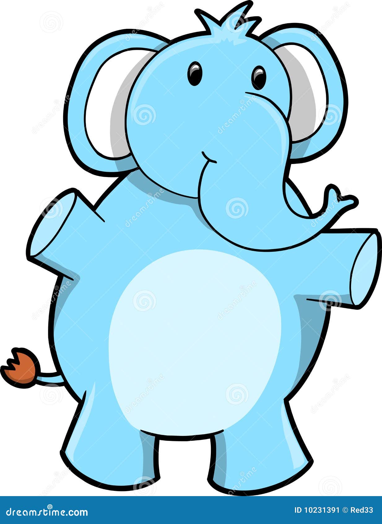 Blue Elephant vector stock vector. Illustration of nature - 10231391