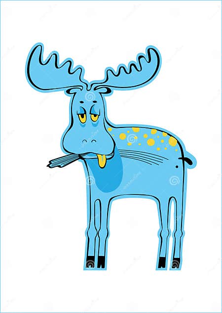 Blue elk stock illustration. Illustration of isolated - 12297152