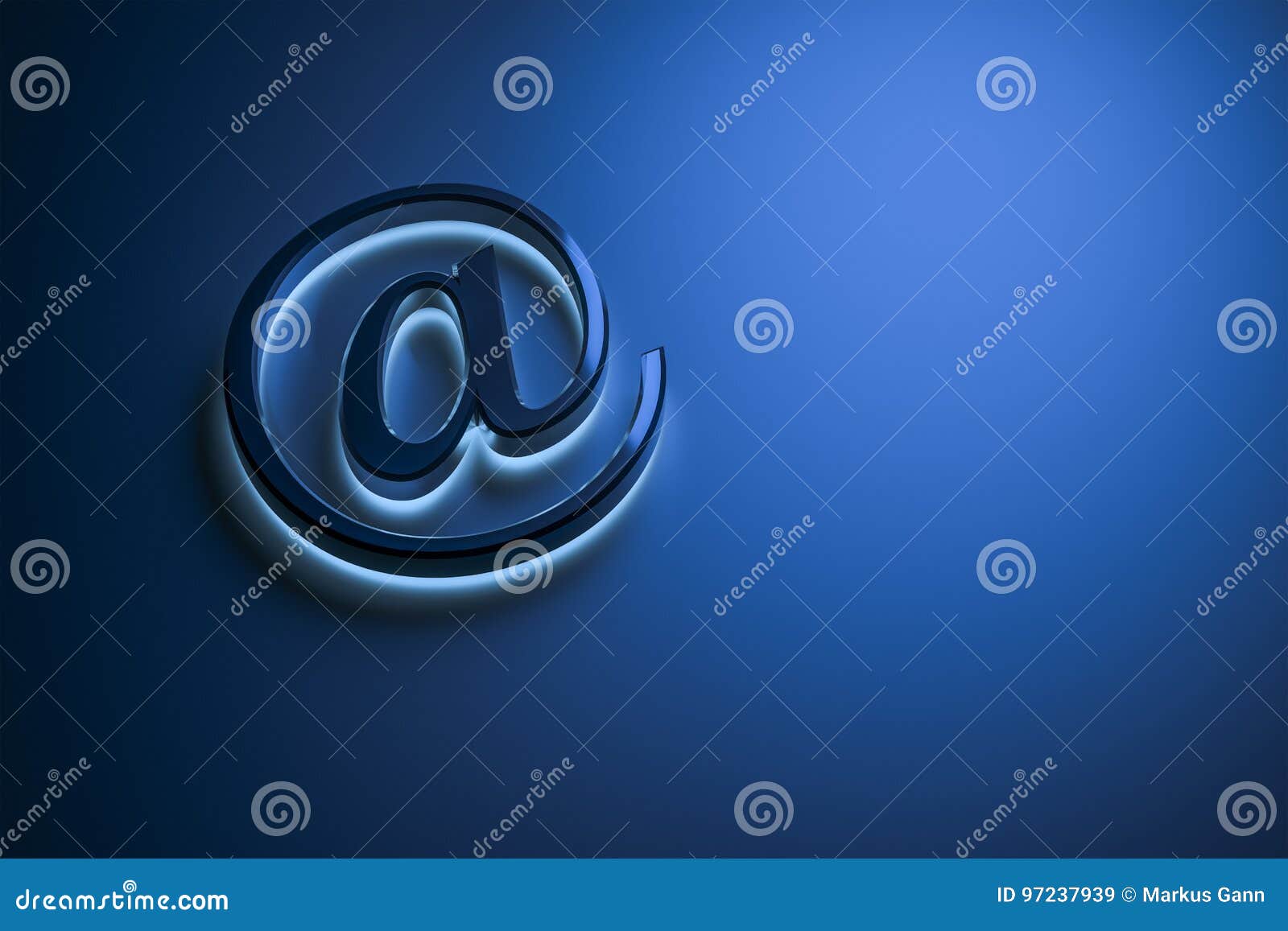 Blue email sign stock illustration. Illustration of glossy - 97237939