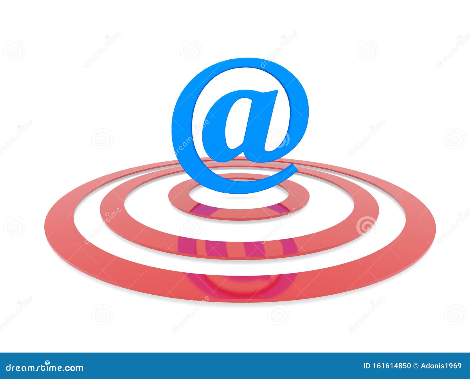 Email on target stock illustration. Illustration of advertise - 161614850