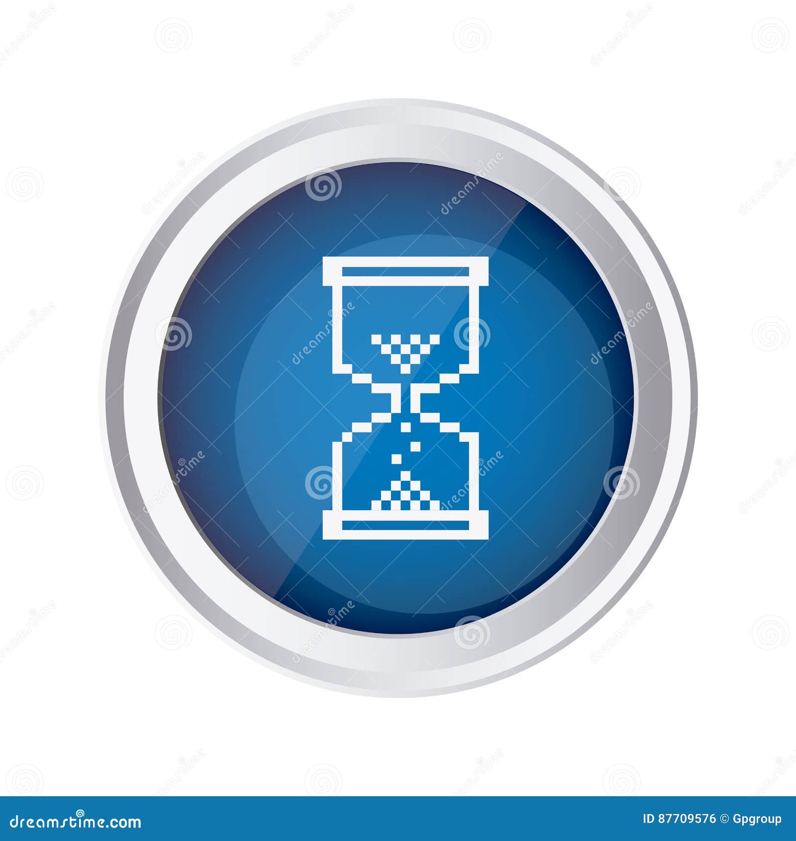 Blue Emblem Mouse Hourglass Cursor Icon Stock Illustration ...