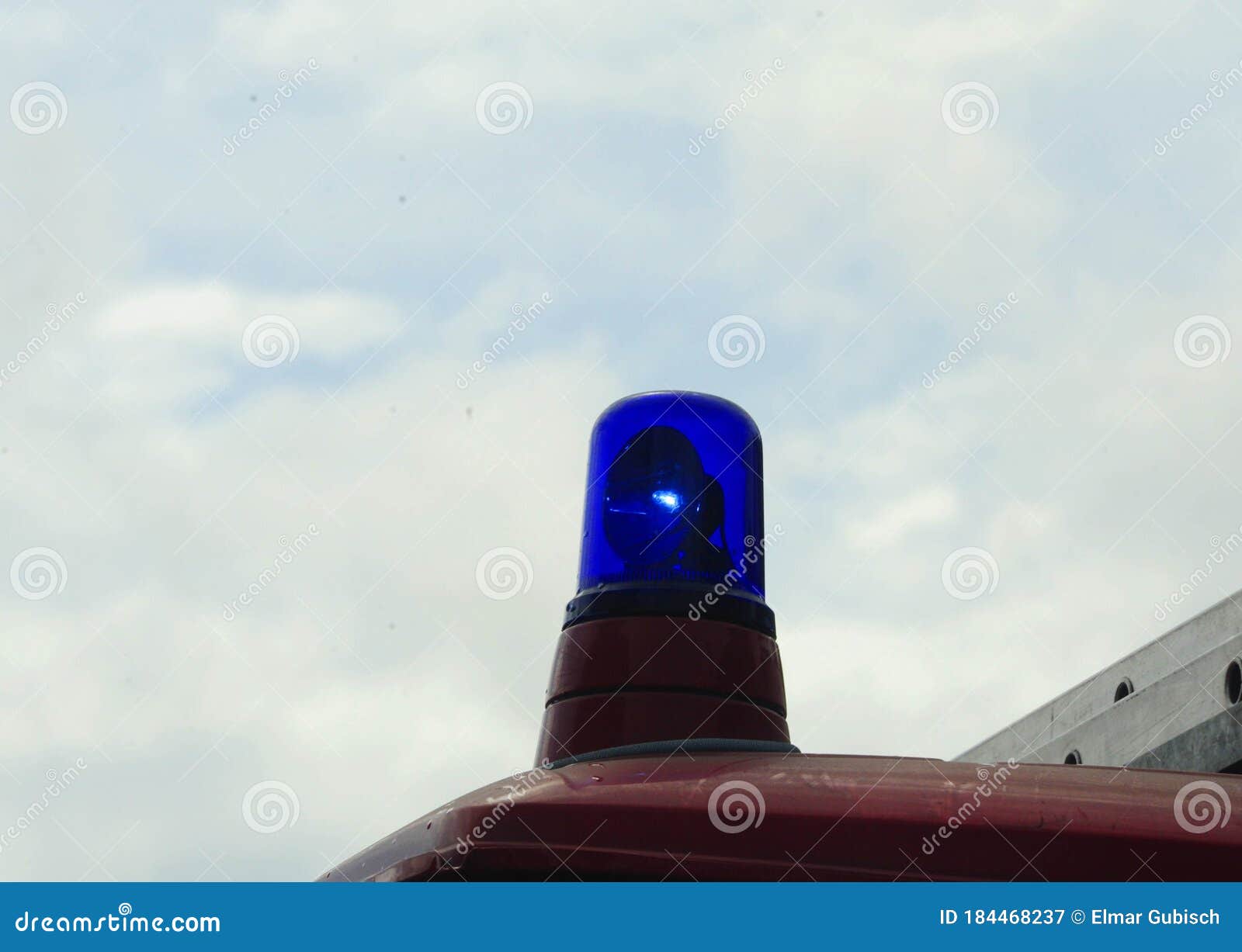 Blue Emergency Lighting on a Fire Truck Stock Image - Image of ...