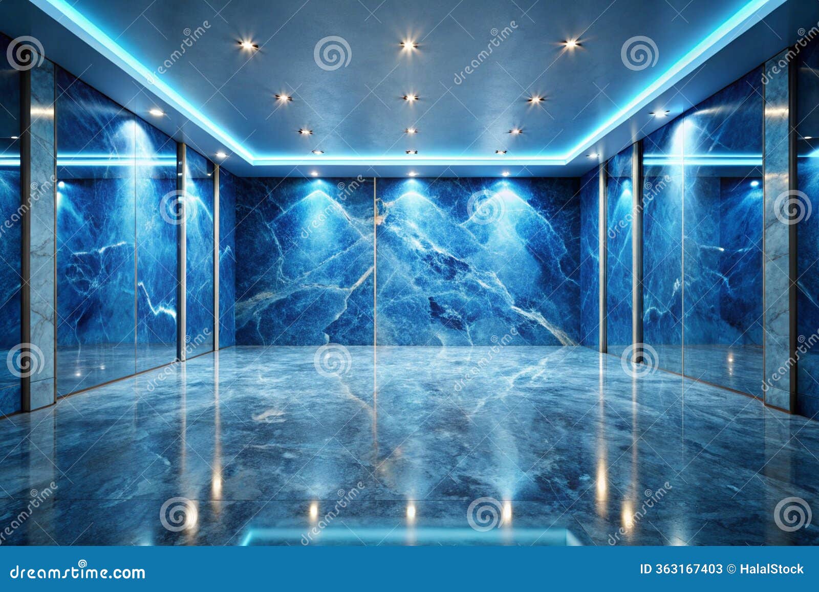 Blue Emperado Marble Floor and Wall for Interior Design Stock ...