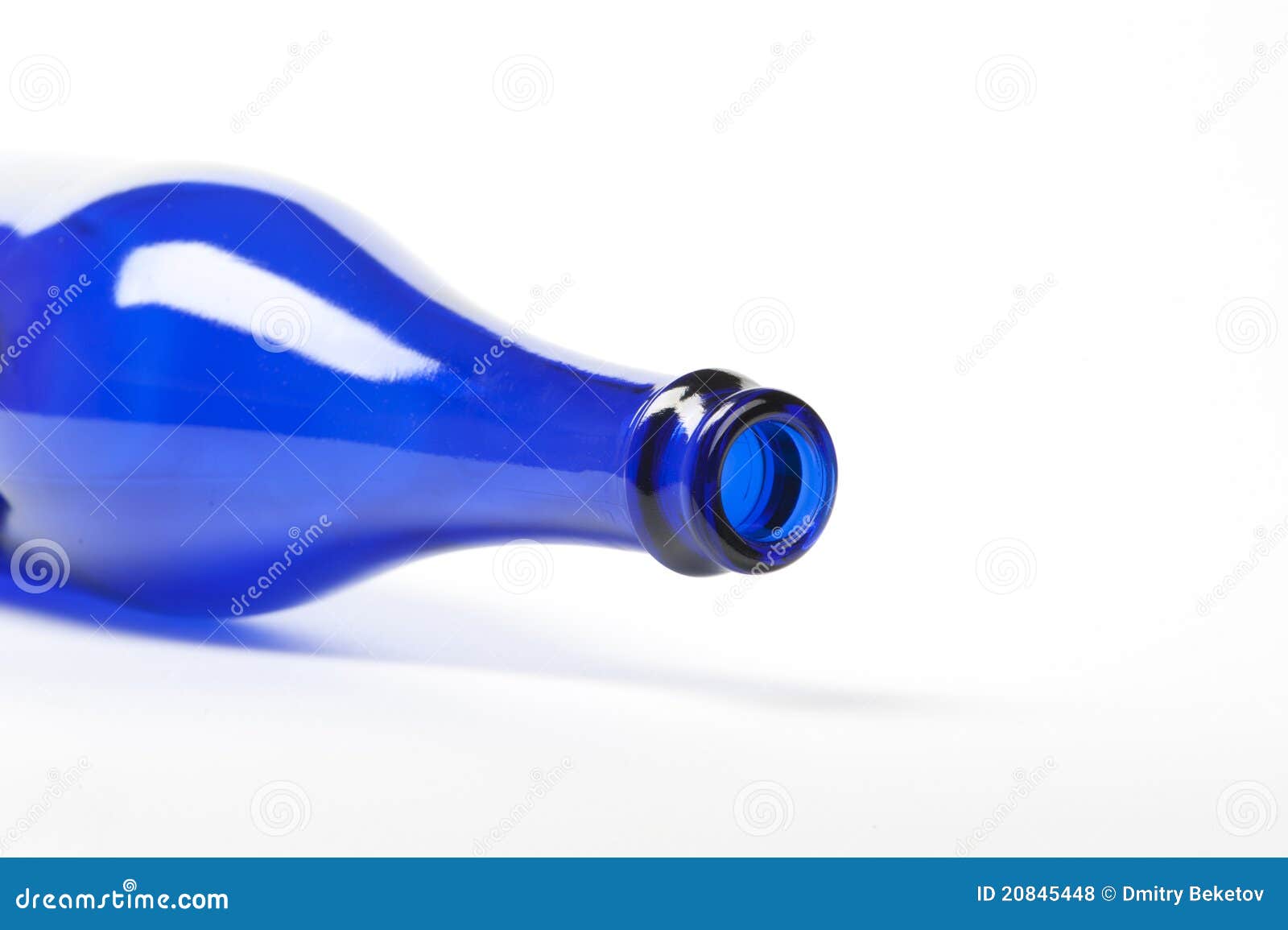 Blue empty bottle stock photo. Image of brown, side, indoors - 20845448