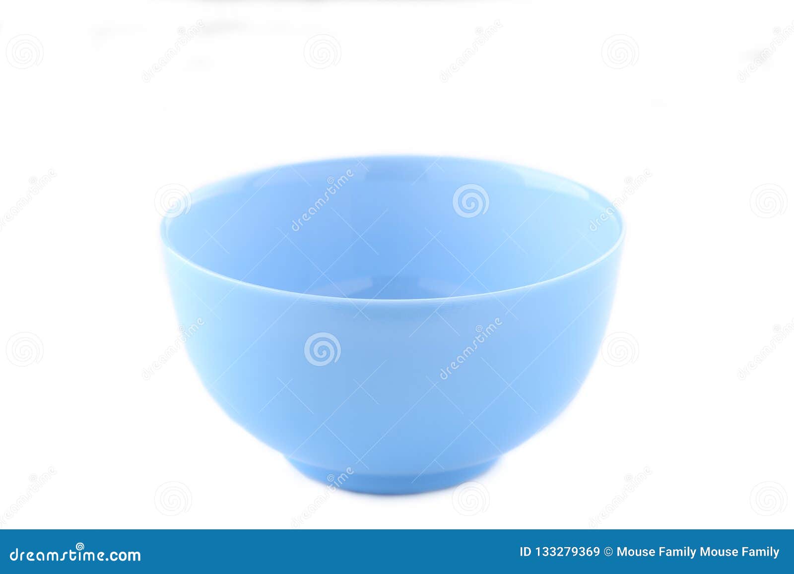 Blue Empty Bowl Isolated on White Background Stock Image - Image of ...