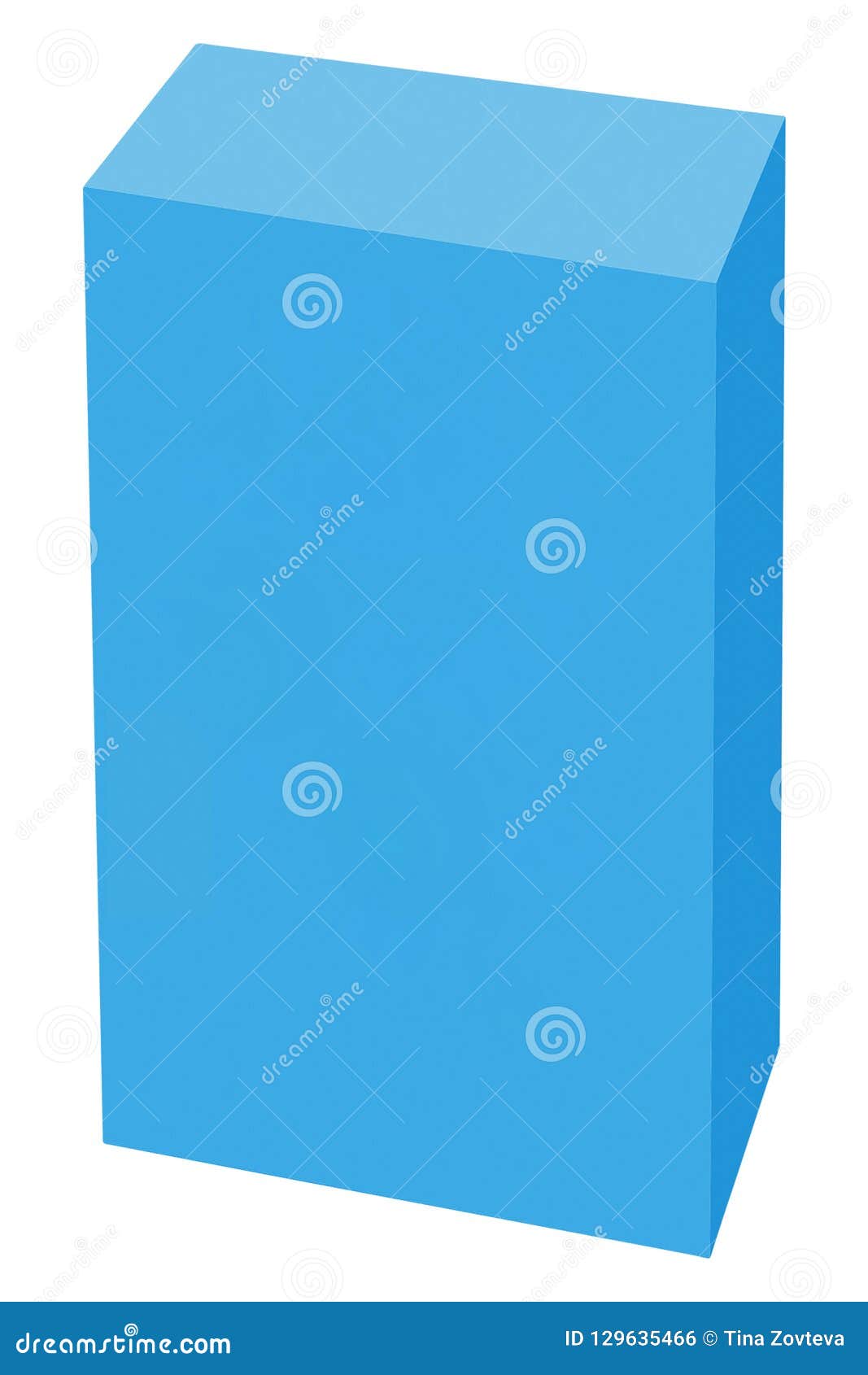 Blue Empty Box Isolated on White Stock Photo - Image of business ...