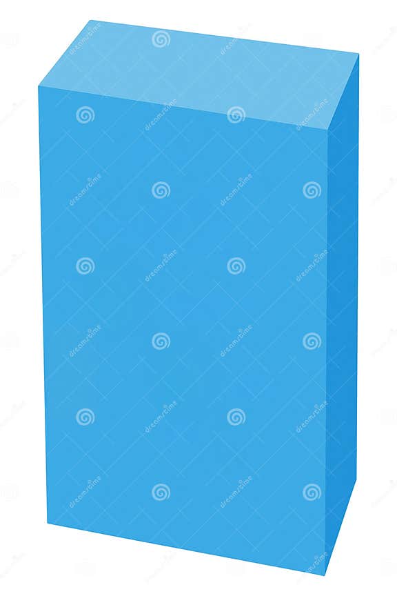 Blue Empty Box Isolated on White Stock Photo - Image of business ...
