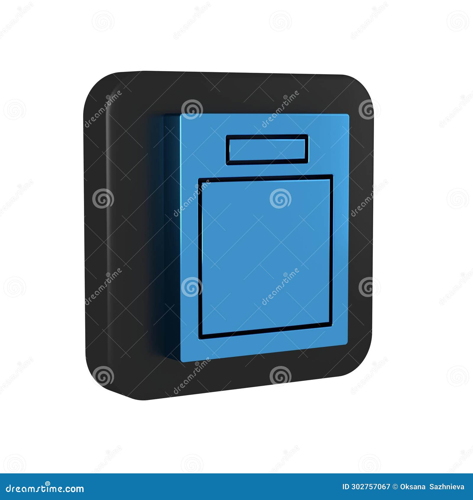 Blue Empty Form Icon Isolated on Transparent Background. File Icon ...