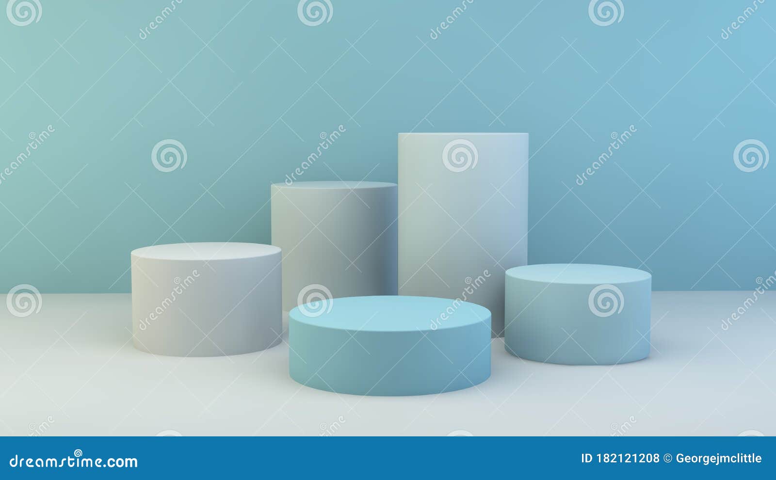 Blue Empty Product Display Platform Stock Illustration - Illustration ...