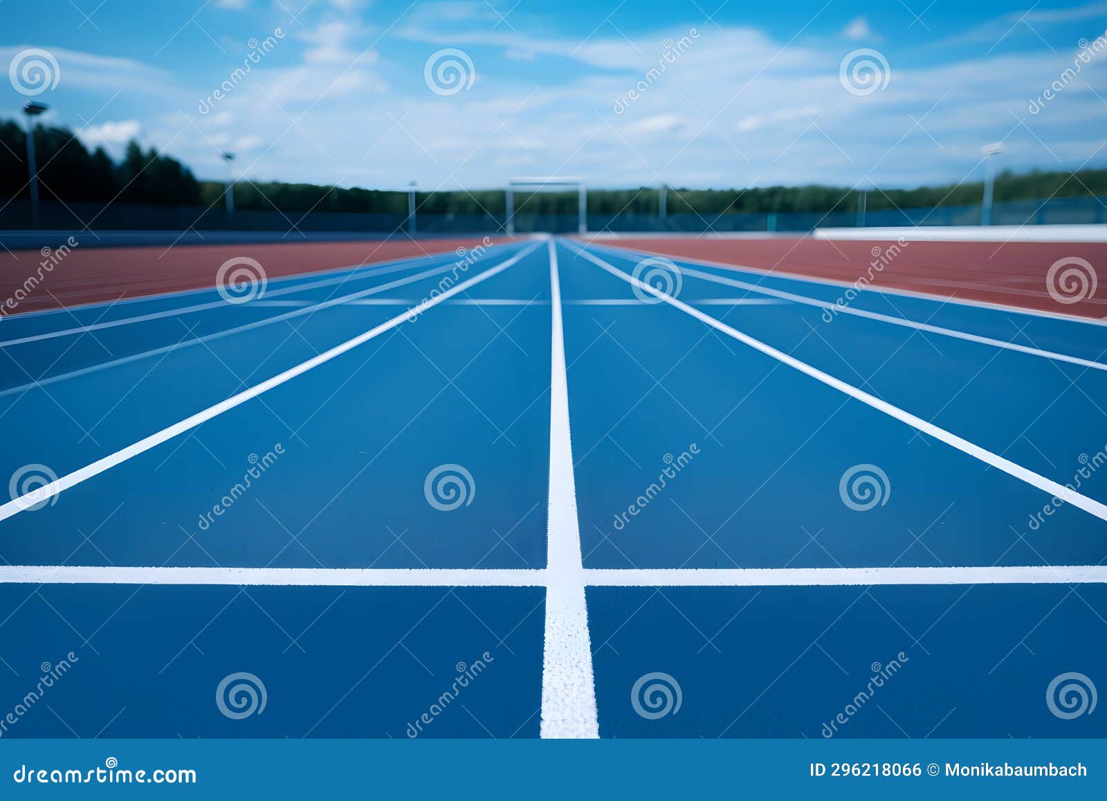 Blue Empty Racing Track in Empty Stadium Stock Illustration ...
