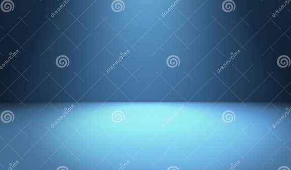 Blue Empty Room with Spotlight in Technology Background, 3d Stock ...