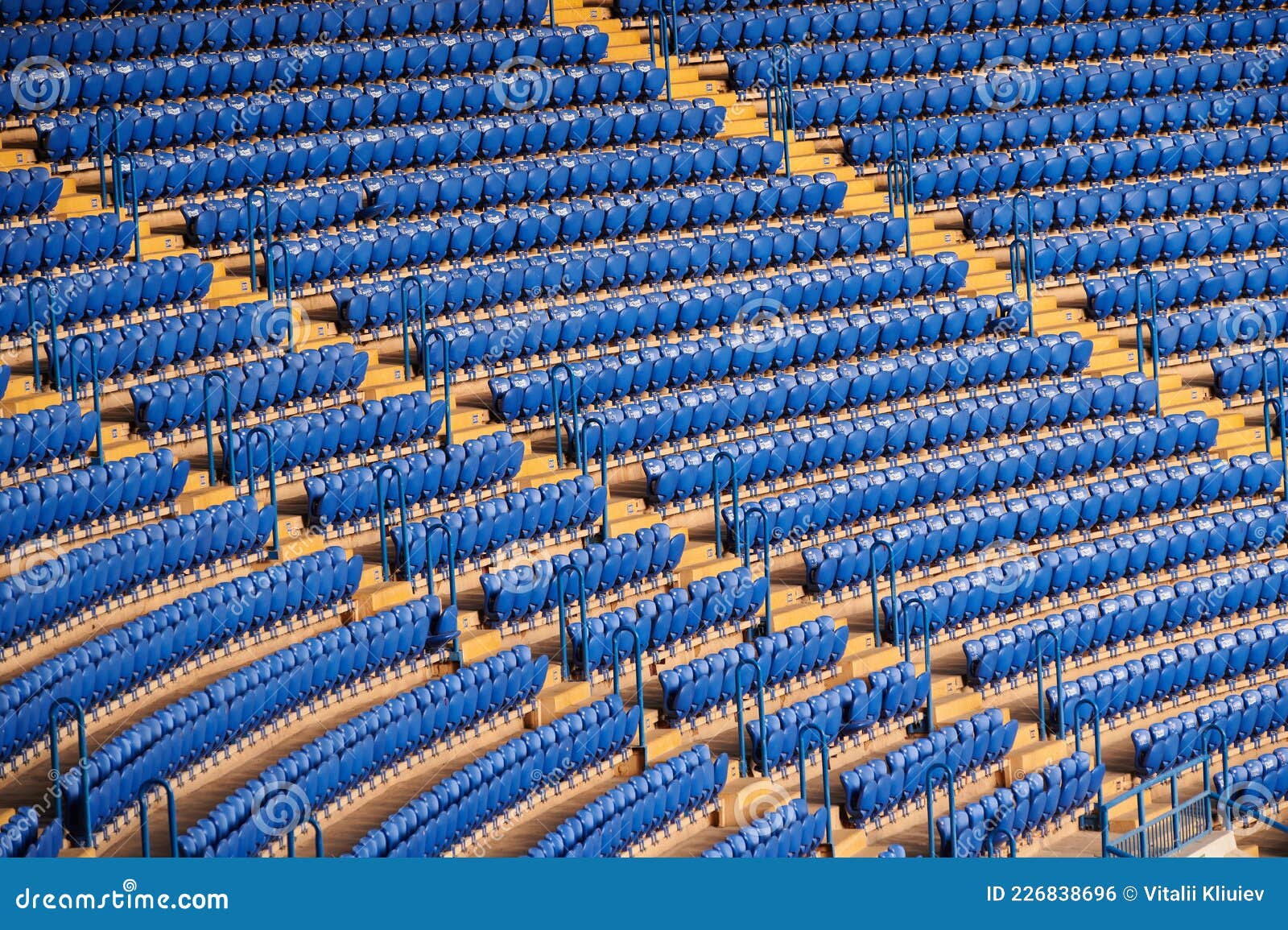 Blue Empty Seats at the Stadium Stock Photo - Image of event, game ...