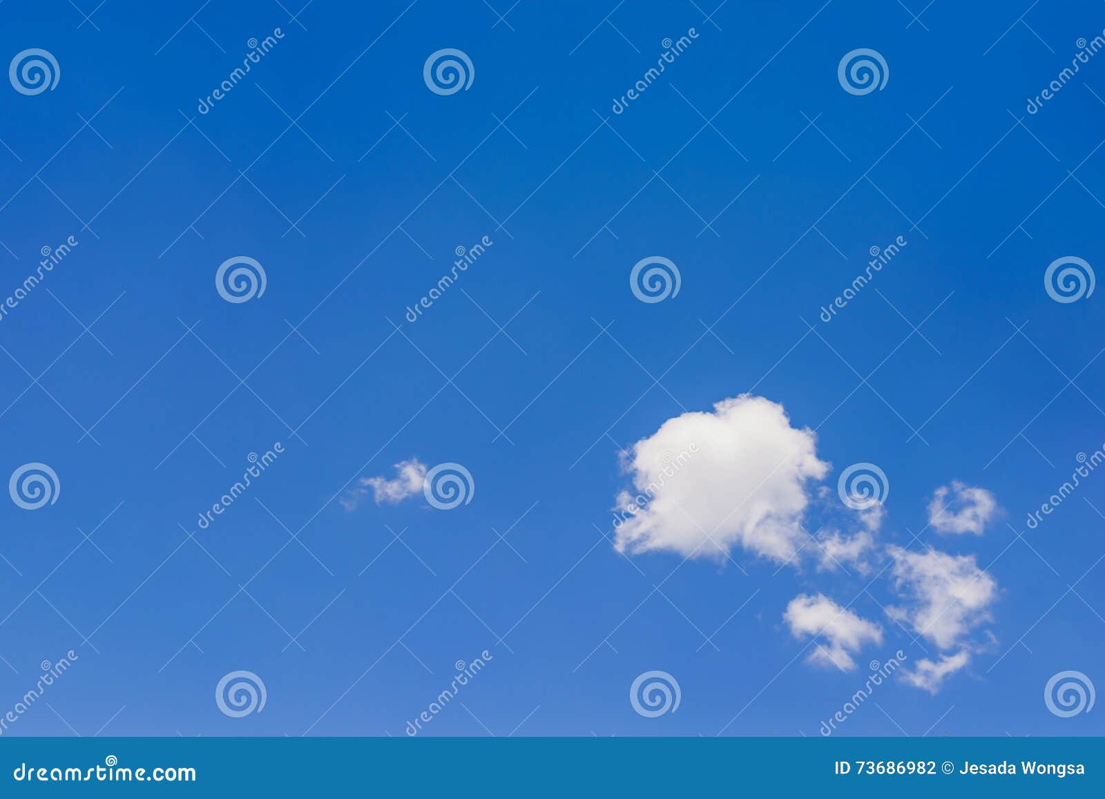 Blue Empty Sky Surface with Minimal Cloud Stock Photo - Image of ...