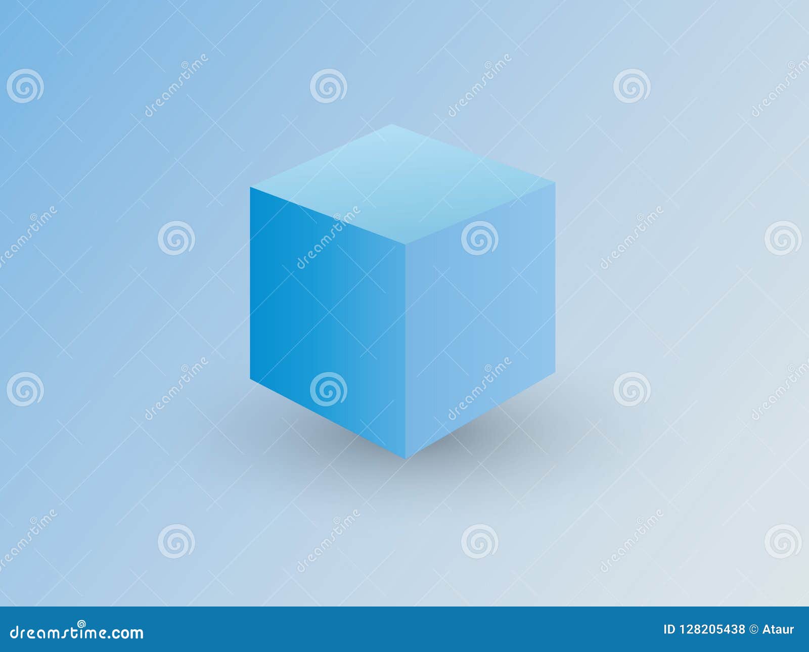 A Blue Empty Square Box on Blue Background for Business Stock Vector ...