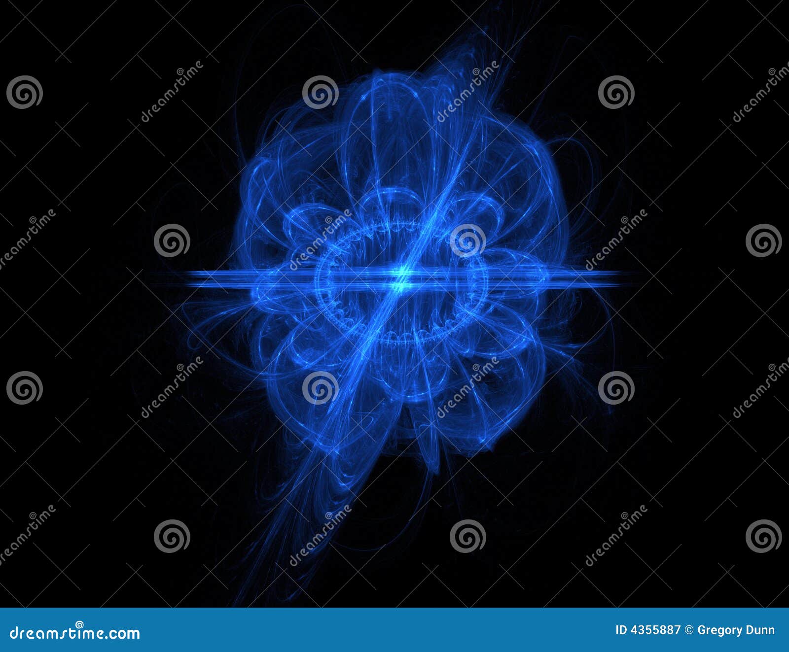 Blue Energy Field Abstract stock illustration. Illustration of ...