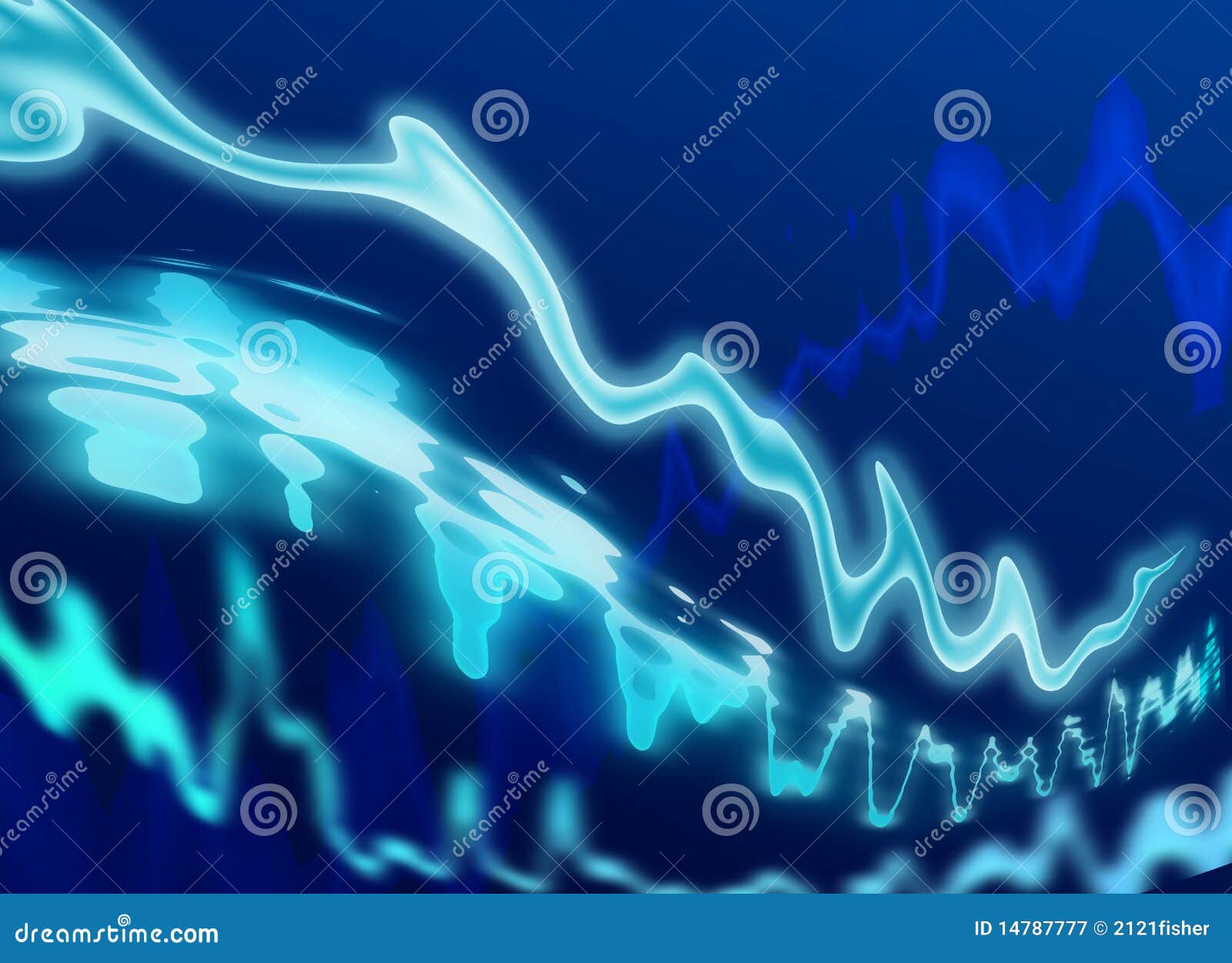 Blue Energy Wave stock illustration. Illustration of light - 14787777