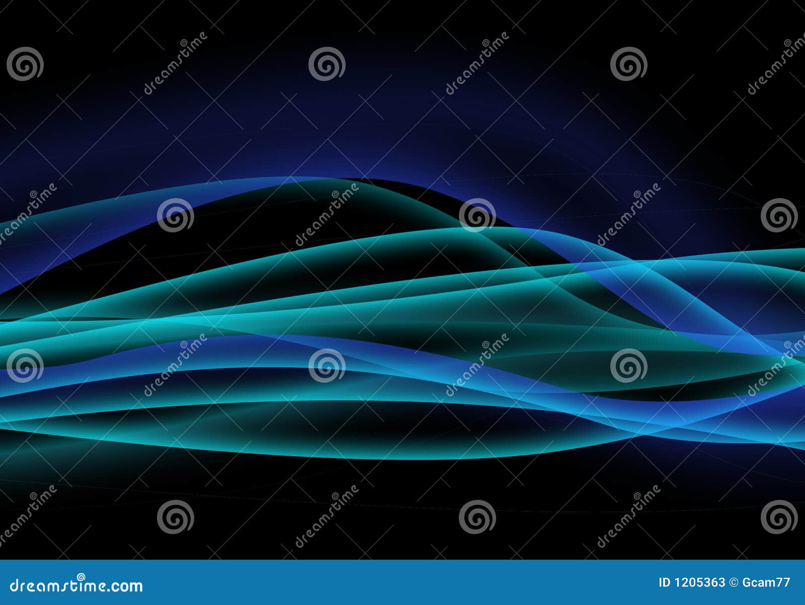 Blue Energy Waves stock illustration. Illustration of future - 1205363