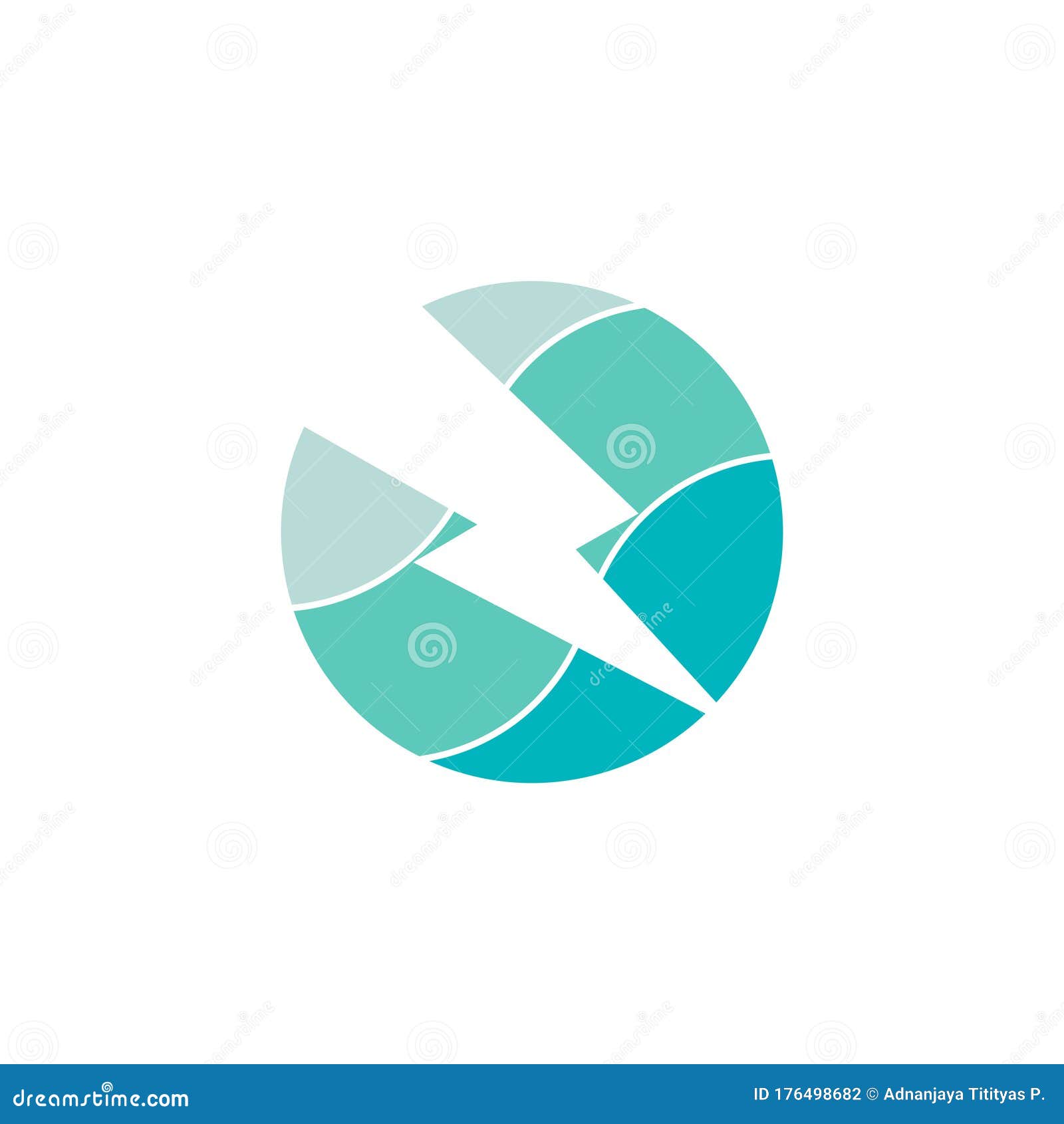 Blue Energy Waves Bolt Nature Symbol Logo Vector Stock Illustration ...