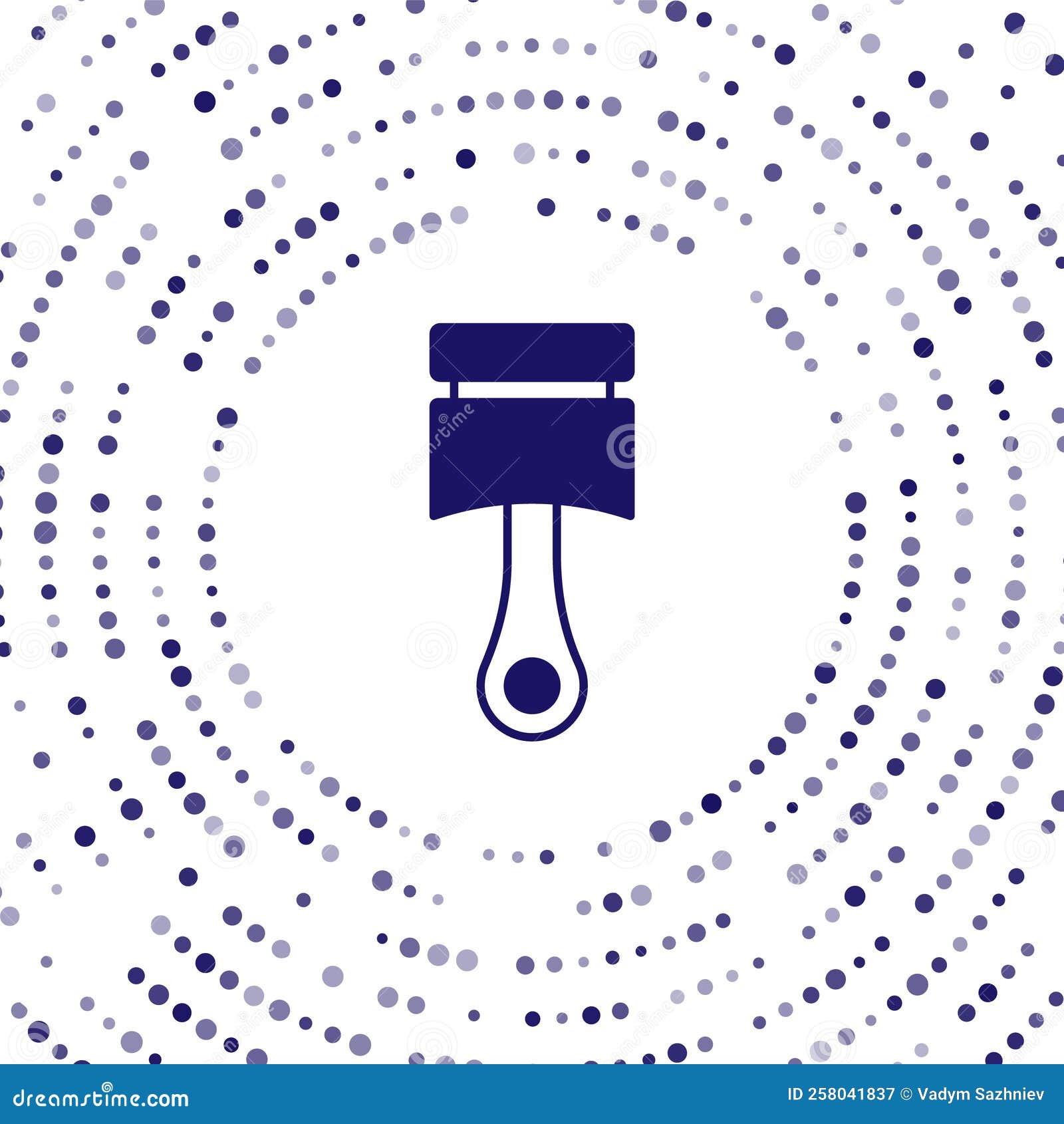 Blue Engine Piston Icon Isolated on White Background. Car Engine Piston ...