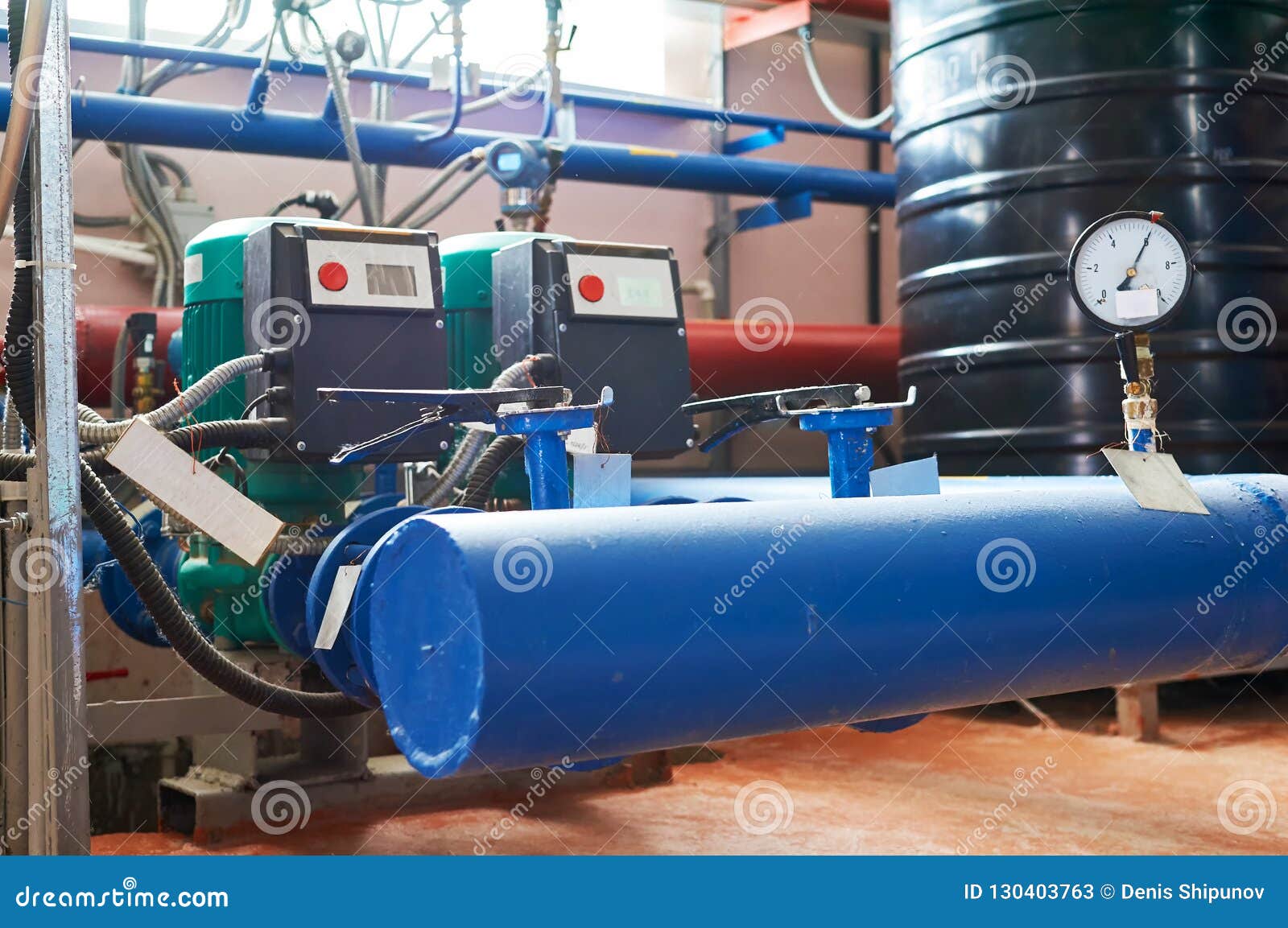 Blue Engine with a Pump and a Frequency Converter Connected To the Blue ...